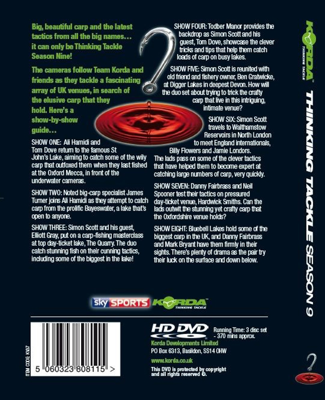Korda Thinking Tackle Season 9 DVD - £14.99