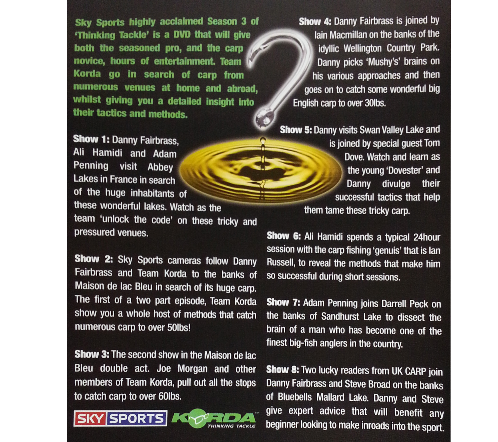 Korda Thinking Tackle Season 3 DVD - £15.99