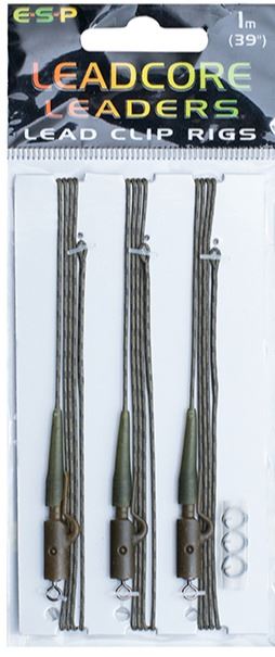 ESP Leadcore Leaders Lead Clips 1.0m - £4.99