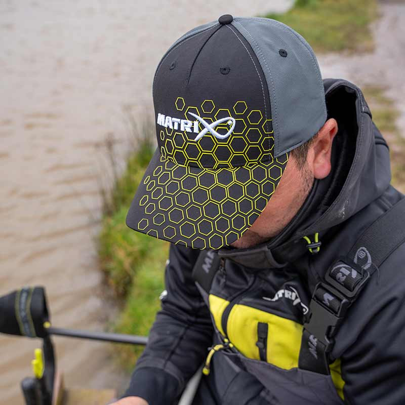 Matrix Hex Print Black Baseball Cap - £13.99