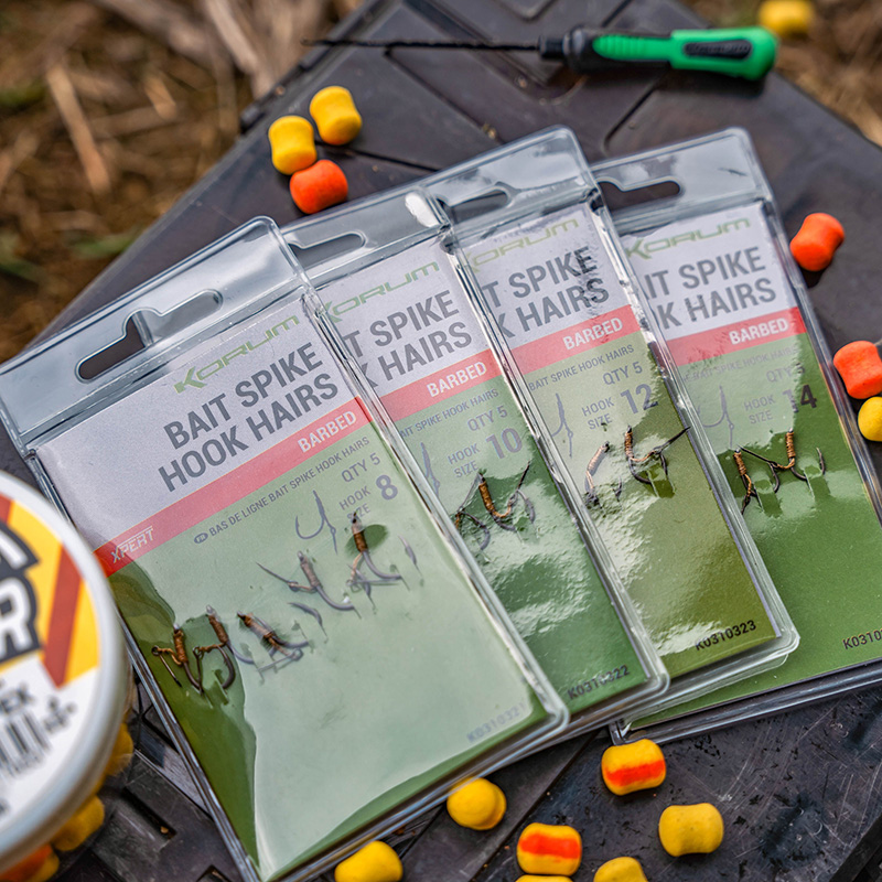 Korum Bait Spike Hook Hairs Barbed - £2.99