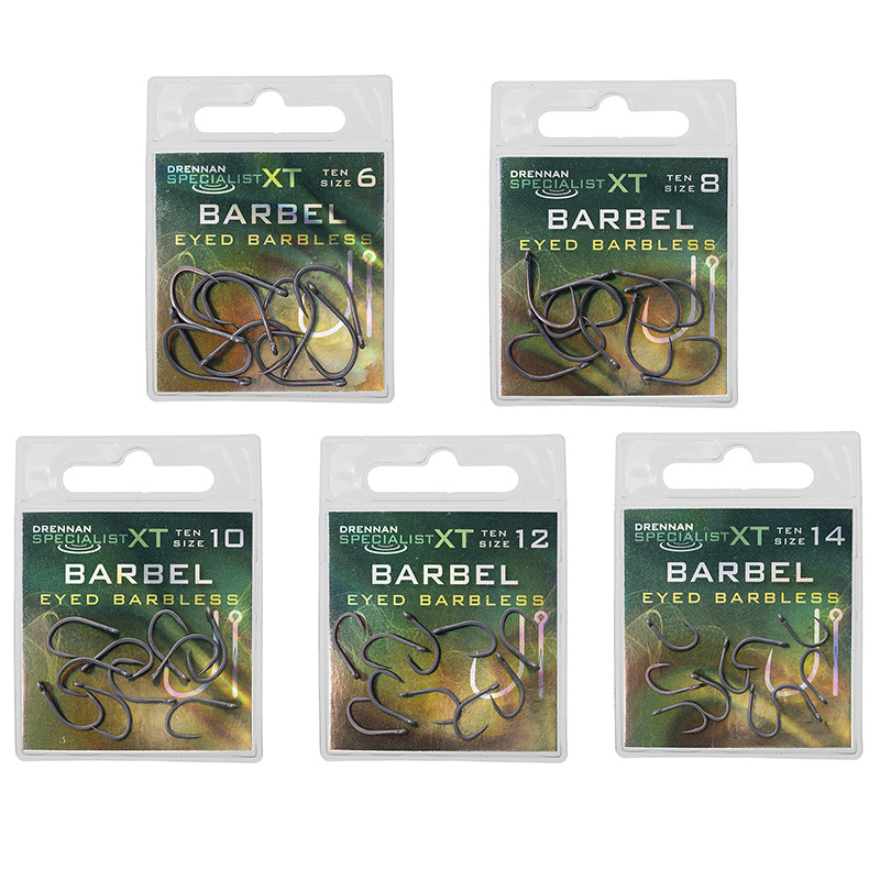 Drennan Specialist XT Barbel Barbless Eyed Hooks - £2.45
