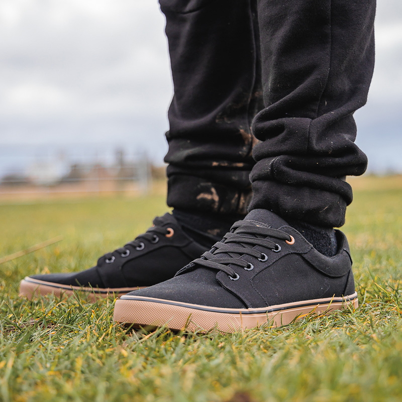 Fox Black Canvas Shoes - £26.99