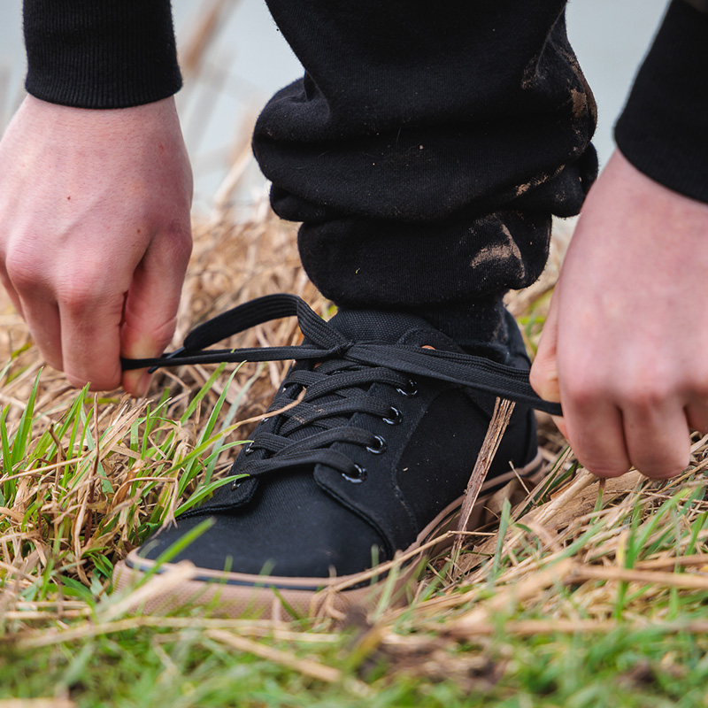 Fox Black Canvas Shoes - £26.99
