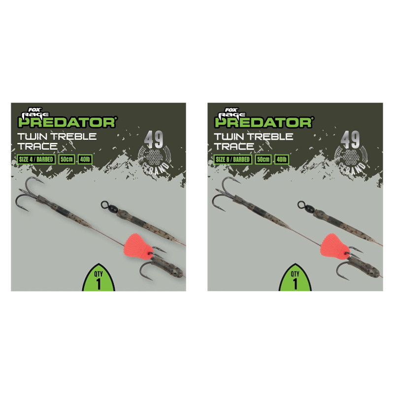 Fox Rage Predator Twin Treble Trace - £6.99
