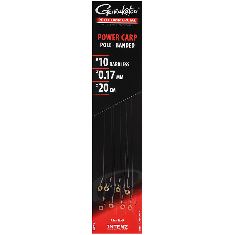 Gamakatsu Pro Commercial Power Carp Pole Banded Barbless Ready Rigs ...