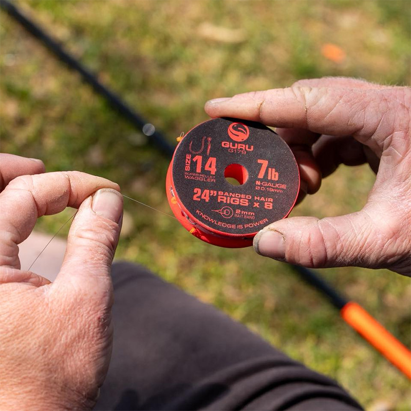 Guru Super Pellet Waggler Rigs With Bait Bands 24inch - £4.49