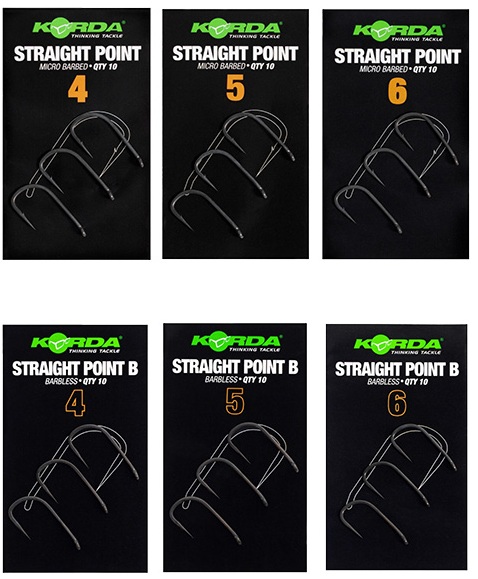 Korda Straight Point Hooks - £5.49