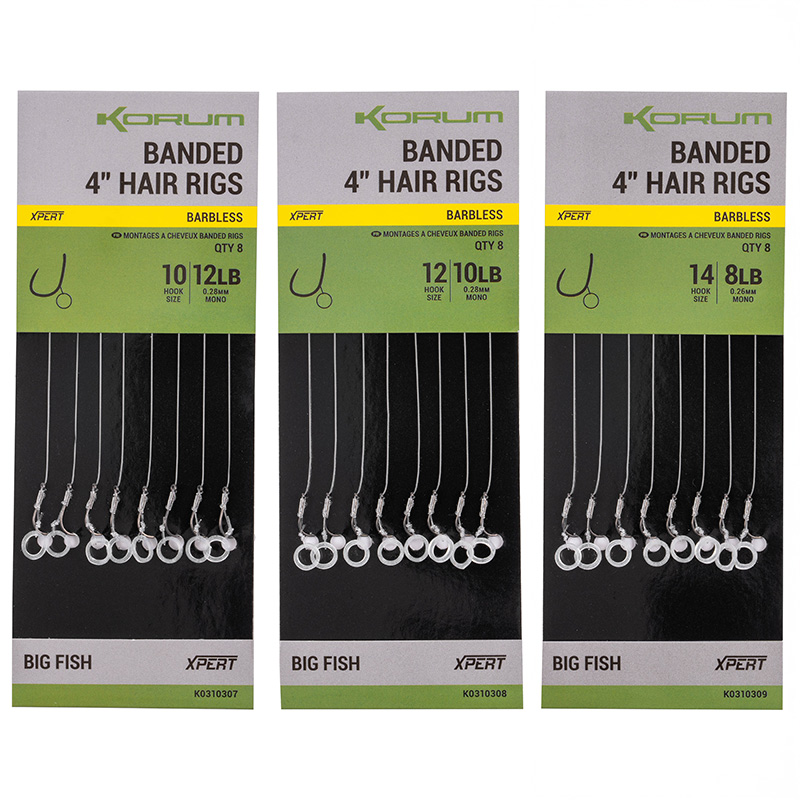 Korum Banded Barbless Hair Rigs - £2.99