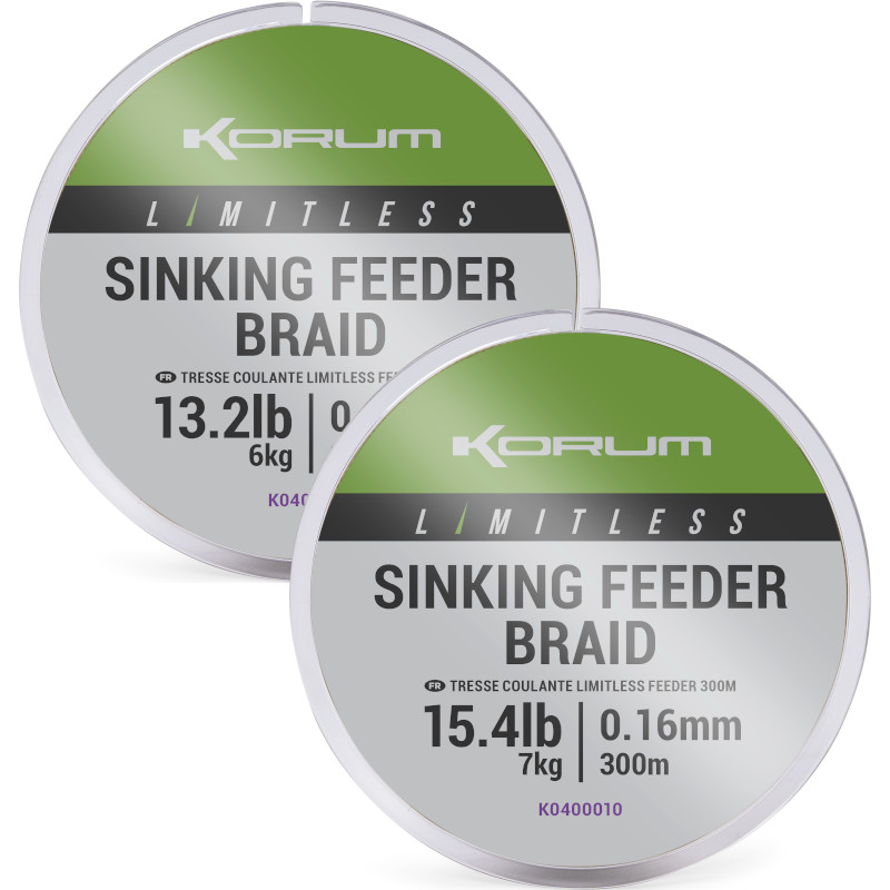 Korum Limitless Sinking Feeder Braid 300m - £14.99