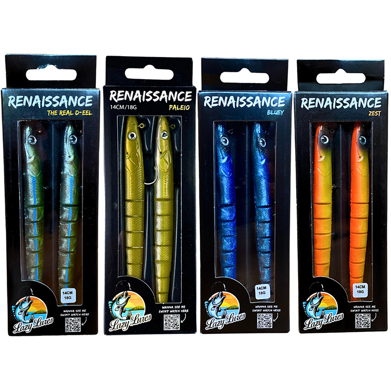 Lazy Lures Renaissance Eel Twin Packs 14cm/18g - £5.99