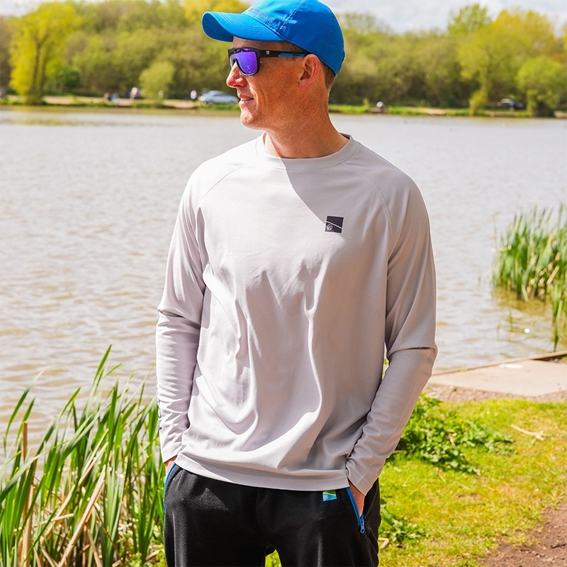 Preston Innovations Grey Performance Sun Shirt UPF-40 - £34.99