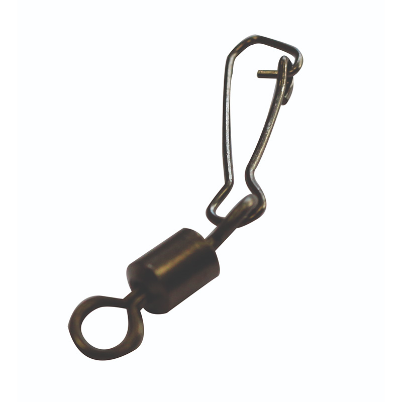 Sakuma Black Round Eye Rolling Hooked Snap Swivels - £1.89