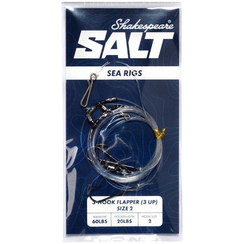 Shakespeare Salt 3 Hook Flapper (3 UP) Rig - £1.99