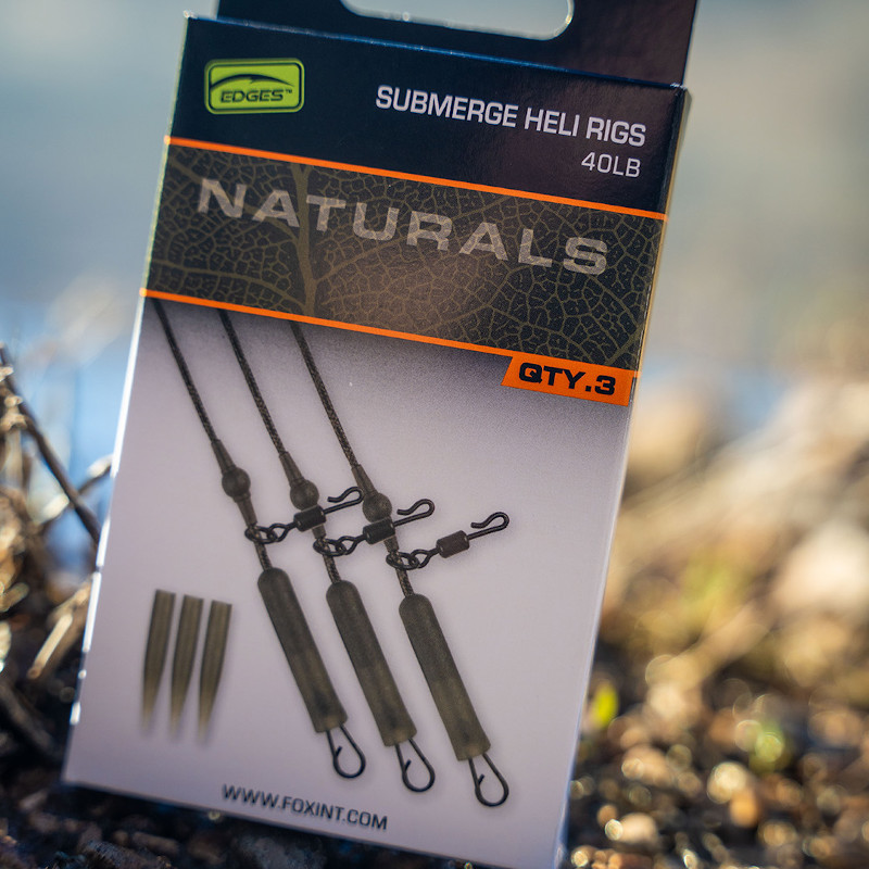 Fox Edges Naturals Submerge Heli Rig Leaders - £6.99