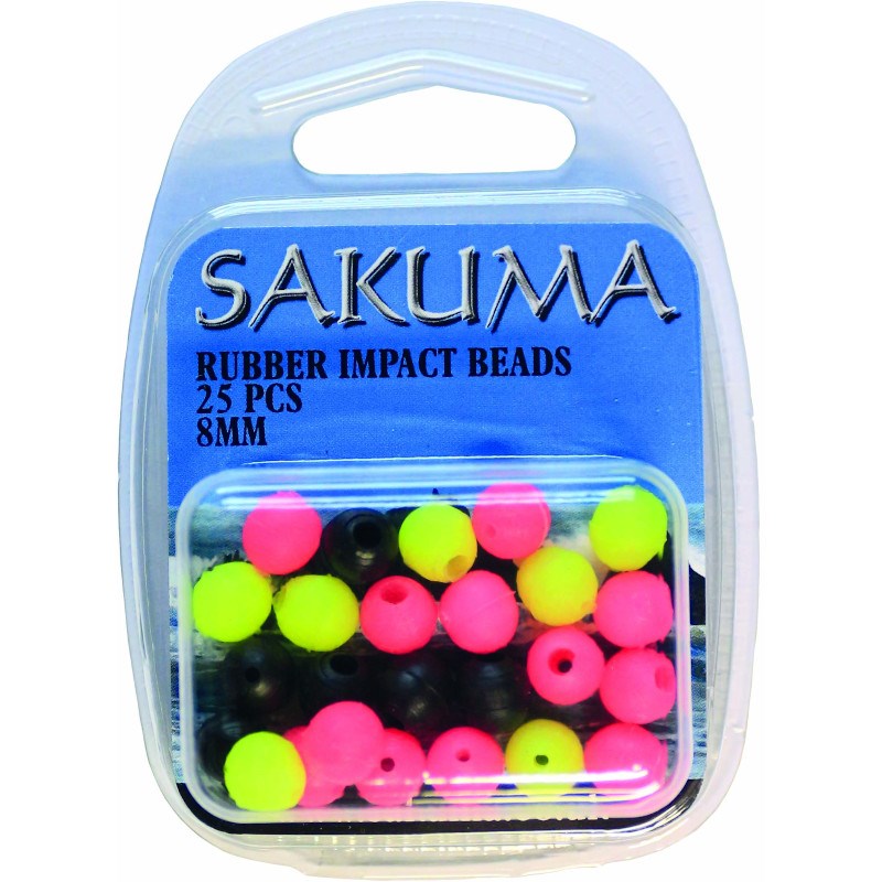 Sakuma Rubber Impact Beads 8mm - £3.25