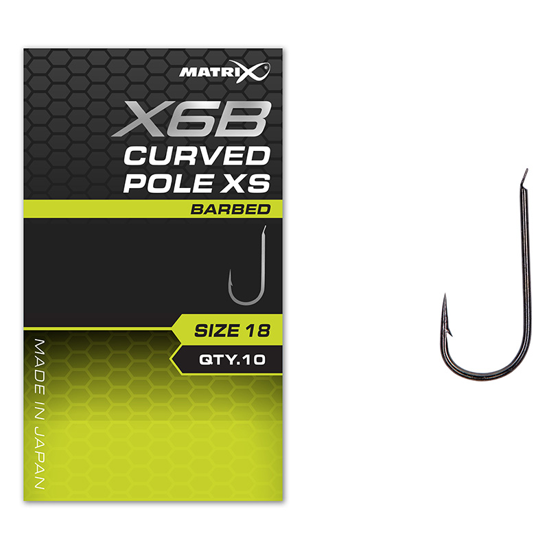 Matrix X6B Curved Pole XS Barbed Spade End Hooks - £1.99