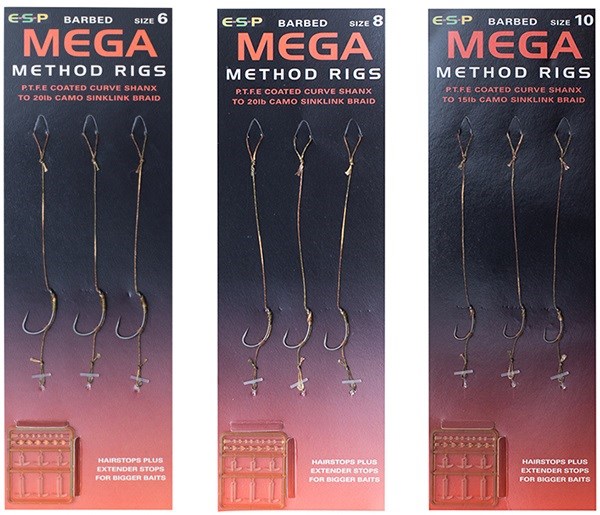 ESP Mega Method Rigs Barbless - £5.25