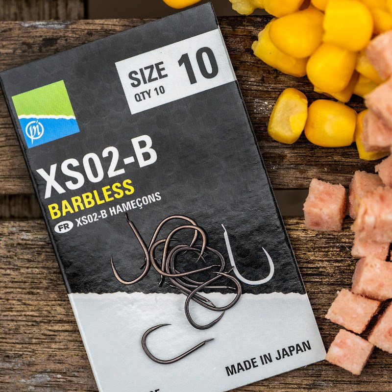Preston Innovations XS02-B Barbless Hooks - £1.29