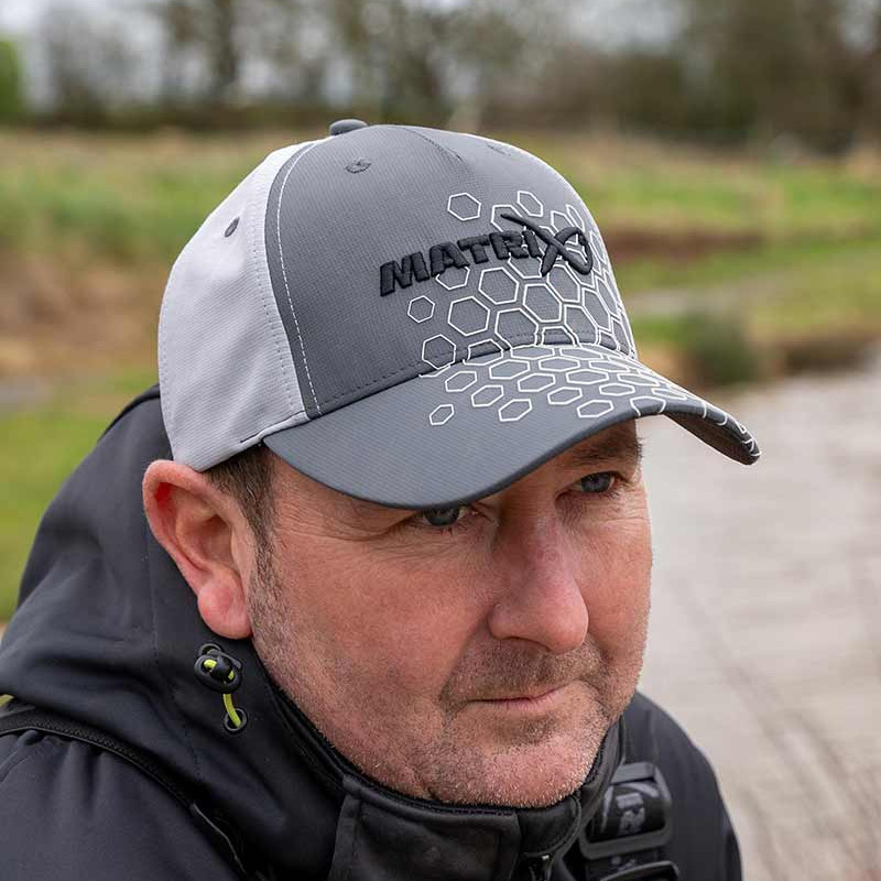 Matrix Hex Print Grey Baseball Cap - £13.99