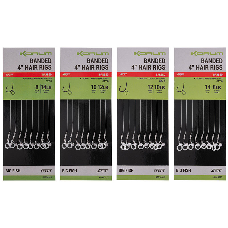 Korum Banded Barbed Hair Rigs - £2.99