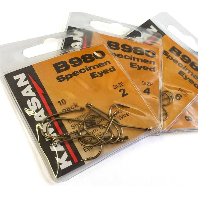 Kamasan B980 Specimen Barbed Eyed Hooks - £1.80