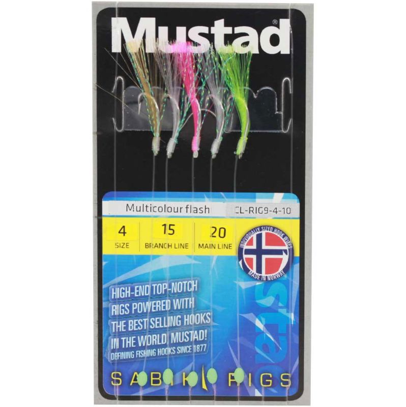 Mustad Multicolour Flash Rigs - £2.49